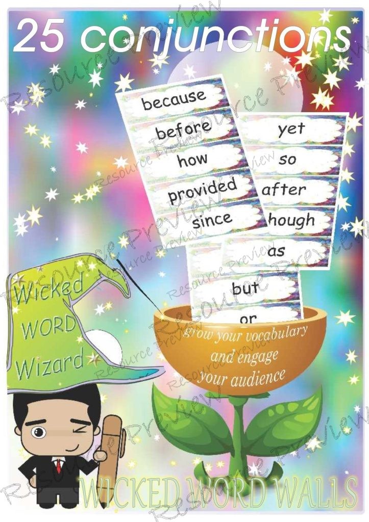 Conjunctions 25 words – Sparkle Arcs