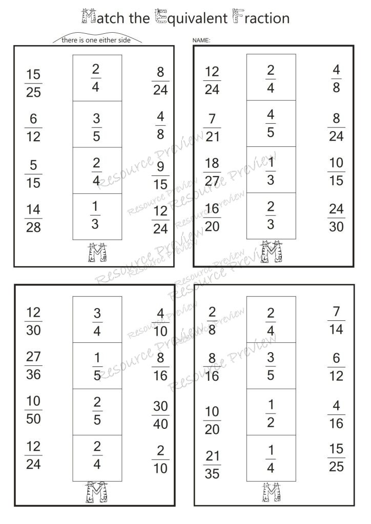 Match the equivalent fractions – Sparkle Arcs
