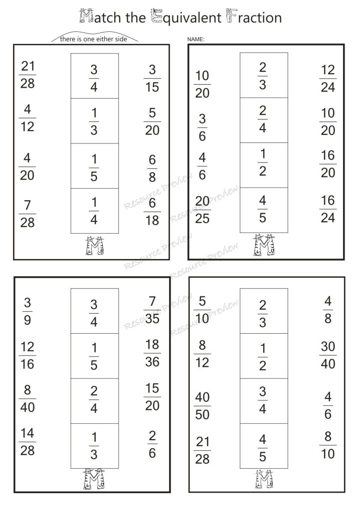 Match the equivalent fractions – Sparkle Arcs