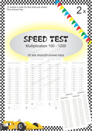 Speed Test Multiplication 2 x 100s – Sparkle Arcs