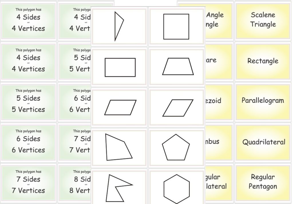Polygon shape card set – Sparkle Arcs